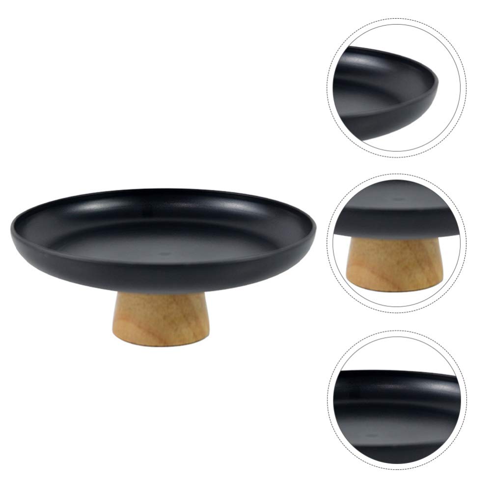 Beaupretty Round Coffee Table Tray 1pc Cosmetic Storage Tray Finishing Tray Bamboo Small Item Earring Tray