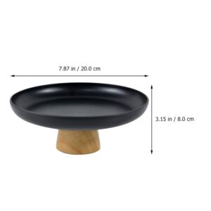 Beaupretty Round Coffee Table Tray 1pc Cosmetic Storage Tray Finishing Tray Bamboo Small Item Earring Tray