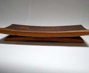 Wine Barrel Serving Tray with Stave Foot