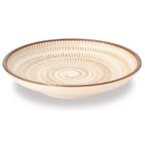 product of gifu japan mino ware serving plate, 7.5 inch, beige, mino-mingei, japanese ceramic plate, microwave/dishwasher safe