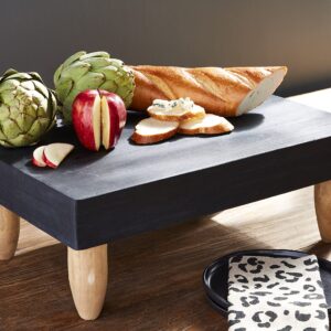 Mud Pie Black Footed Serving Board, 12 1/2" X 20 1/4"