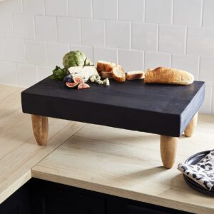 Mud Pie Black Footed Serving Board, 12 1/2" X 20 1/4"