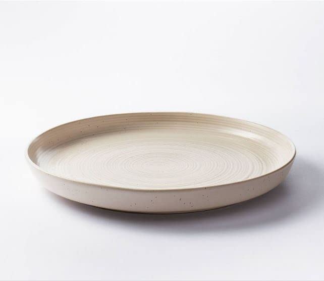 15" Stoneware Round Serving Platter Cream - Threshold designed with Studio McGee