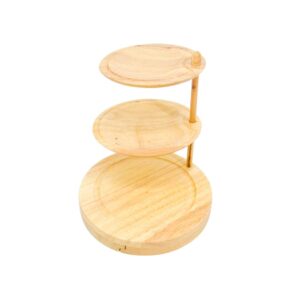 Tiered Wood Cheese Serving Tray Board by Trademark Innovations