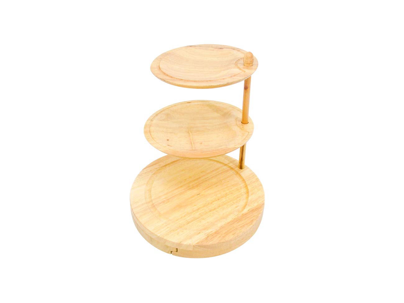 Tiered Wood Cheese Serving Tray Board by Trademark Innovations