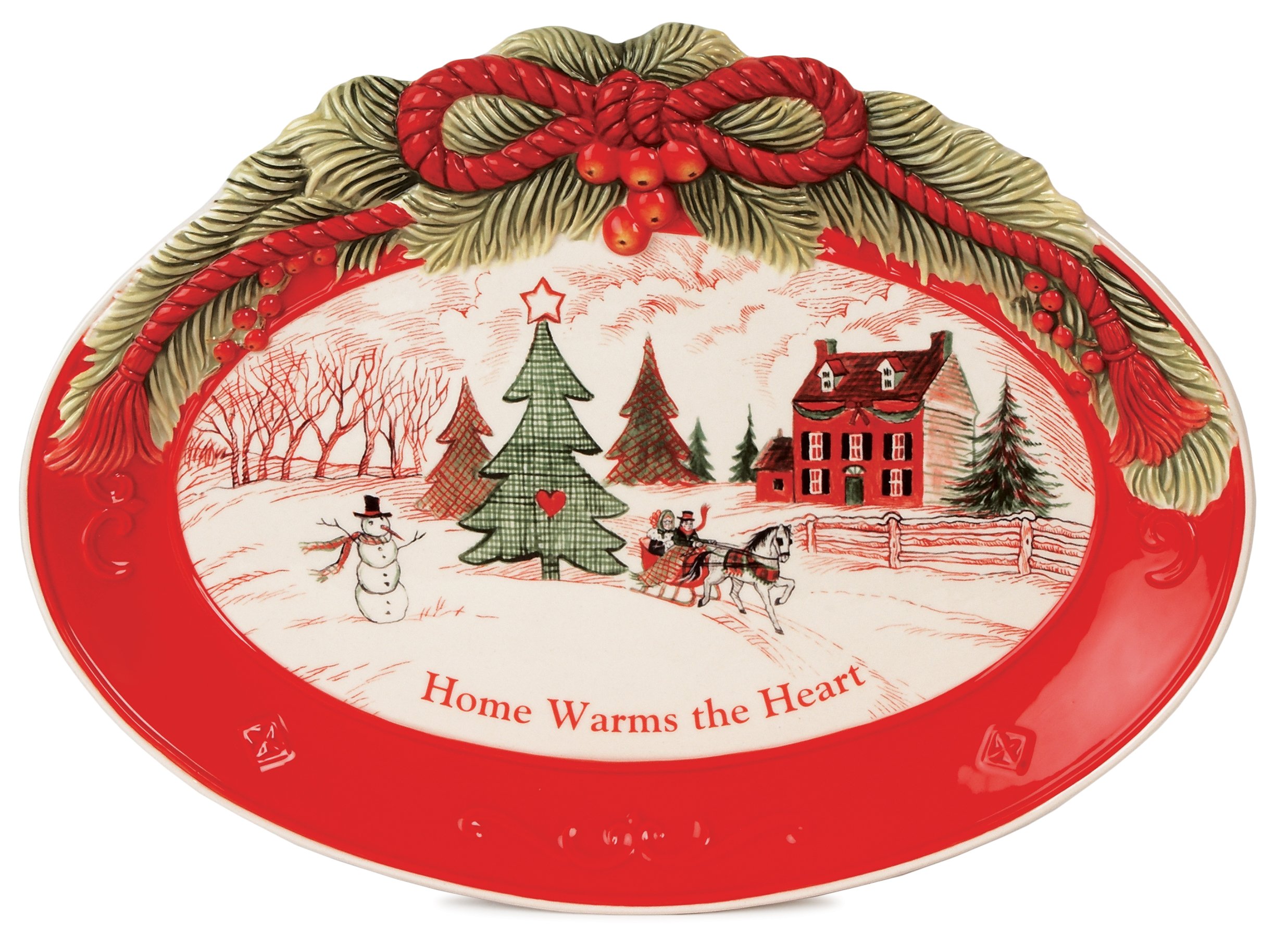 Fitz and Floyd Cookie Platters Serving Plate, Medium, Multicolored