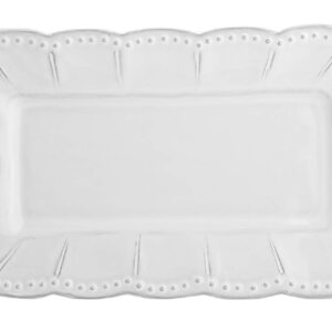 Arte italica Bella Bianca Small Rectangular Platter/Serving Tray