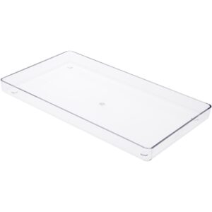 pioneer plastics tray-12r clear candy plastic tray, 12.125" w x 6.875" d x 1" h