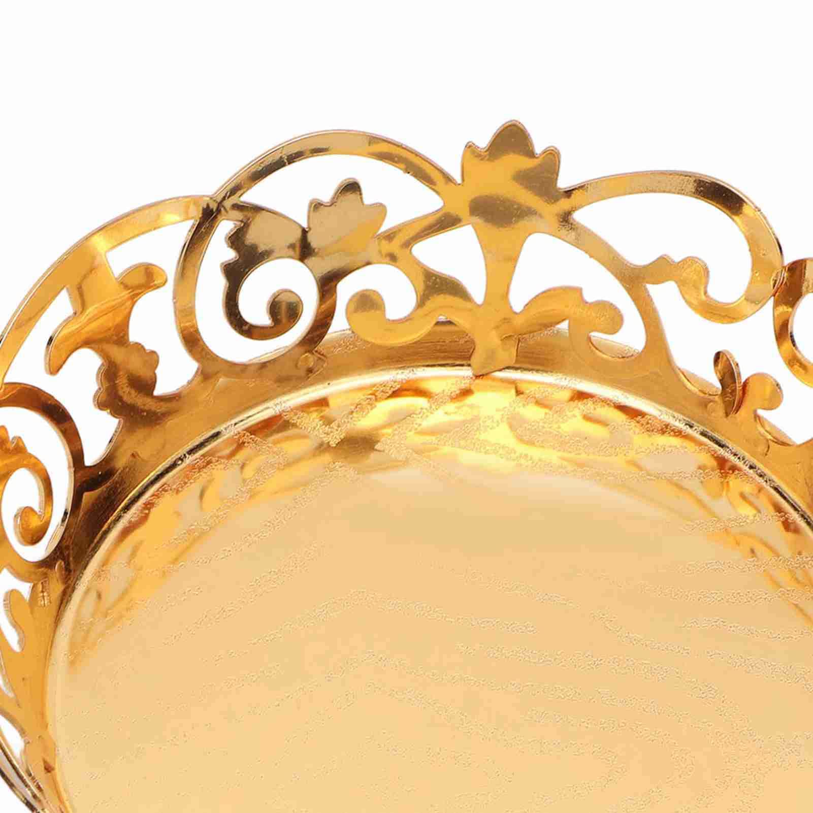 Pssopp Gold Serving Bowl Serving Tray Turkish Serving Tray Kitchen Countertop Tray Cupcake Stand Fruit Plate Decorative Plate for Cupcake Dessert