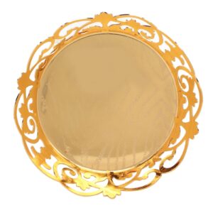 Pssopp Gold Serving Bowl Serving Tray Turkish Serving Tray Kitchen Countertop Tray Cupcake Stand Fruit Plate Decorative Plate for Cupcake Dessert