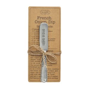 mud pie recipe spreader set, 5.5", french onion