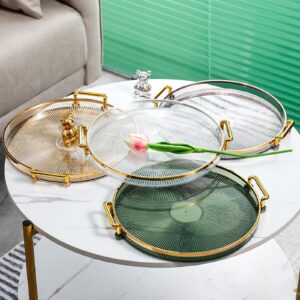 KESOTO Serving Tray, with Handles Platters for Party Dressing Room Kitchen Decoration Storage, Green