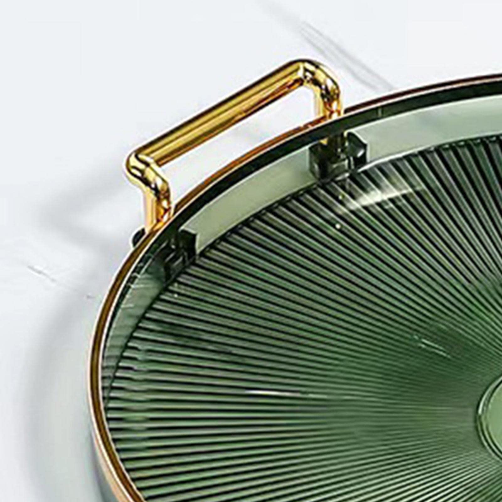 KESOTO Serving Tray, with Handles Platters for Party Dressing Room Kitchen Decoration Storage, Green