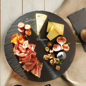 KitchenCraft Artesà Slate Lazy Susan Turntable Platter, 35 cm