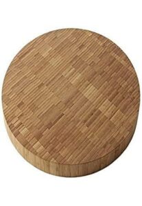 american metalcraft, inc. b16 serving board, bamboo, round, 16' dia., 1-1/2' h