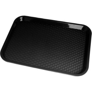 cambro 1418ff110 black 14" x 18" fast food tray - dozen