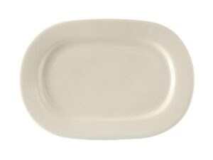 tuxton china beh-131d daytona platter, 13-1/8" x 9-1/8" x 1-1/4"h, rectangular, wide rim, microwave & dishwasher safe, oven proof, fully vitrified, lead-free, ceramic, duratux, pack of 12