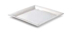 artisan hammered stainless steel 16-inch square serving tray, large