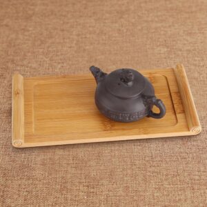 Bamboo Tea Tray, Tea Serving Tray Cup Plate Food Dessert Serving Tray Chinese Gongfu Tea Table Gift