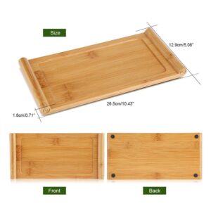 Bamboo Tea Tray, Tea Serving Tray Cup Plate Food Dessert Serving Tray Chinese Gongfu Tea Table Gift