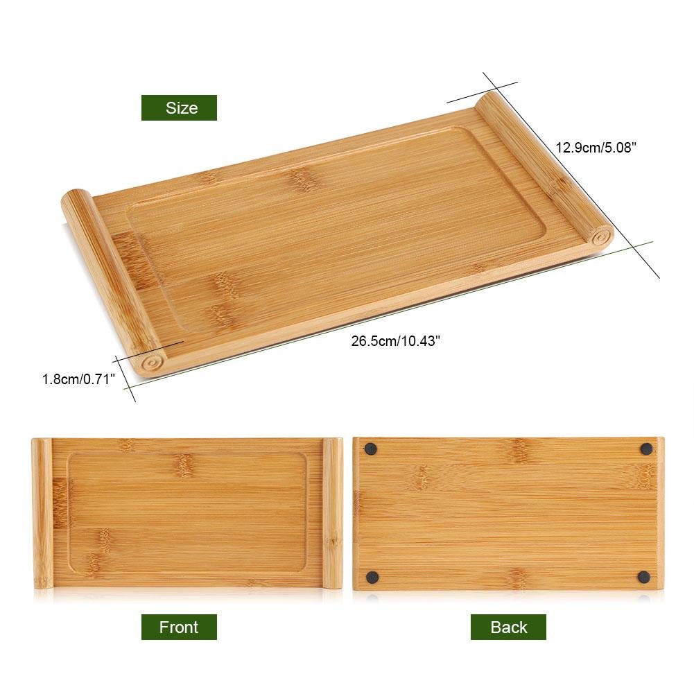 Bamboo Tea Tray, Tea Serving Tray Cup Plate Food Dessert Serving Tray Chinese Gongfu Tea Table Gift