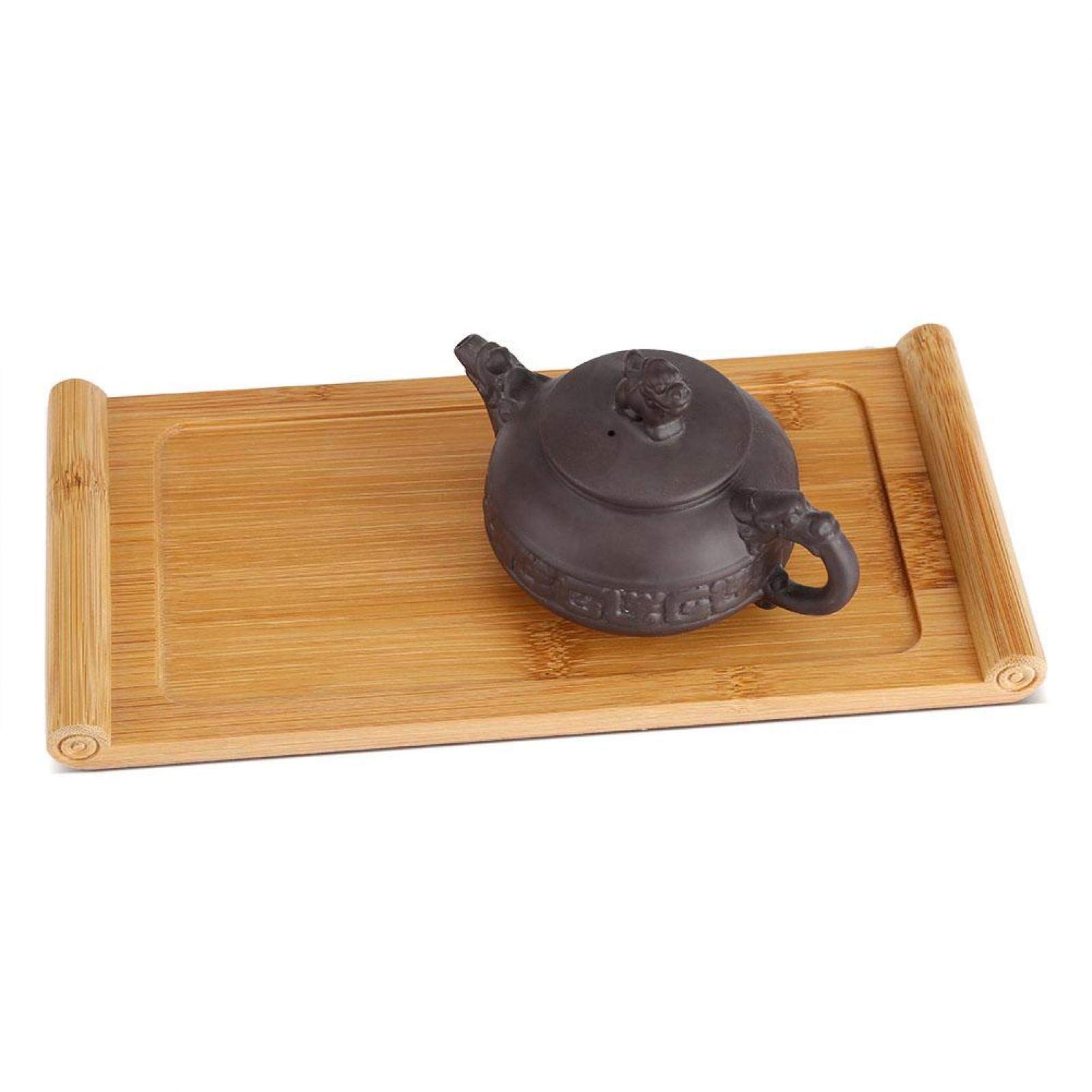 Bamboo Tea Tray, Tea Serving Tray Cup Plate Food Dessert Serving Tray Chinese Gongfu Tea Table Gift