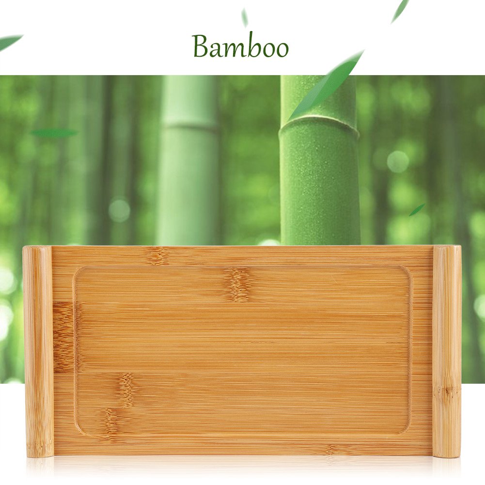 Bamboo Tea Tray, Tea Serving Tray Cup Plate Food Dessert Serving Tray Chinese Gongfu Tea Table Gift