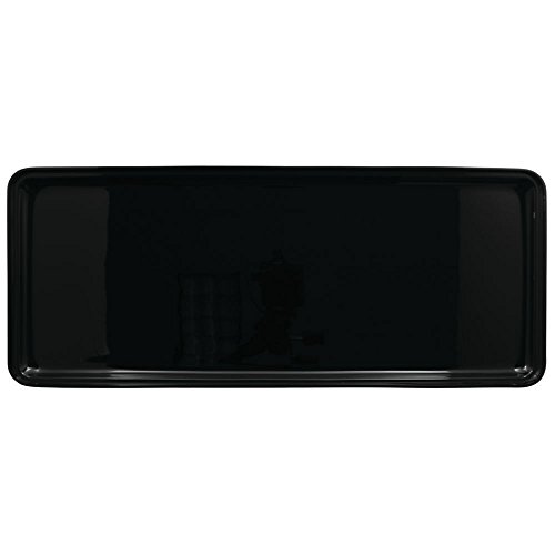 Delfin 30" x 12" x 1" Black Rectangular Market Tray