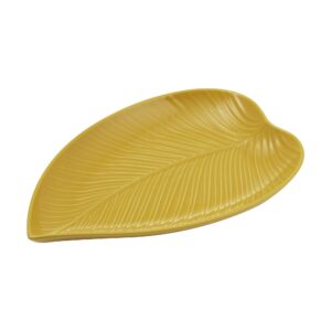 mason cash 2002.224 forest medium leaf platter, stoneware