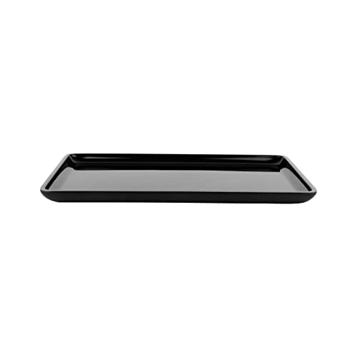 G.E.T. Enterprises ML-179-BK 11.69" x 7.88" Melamine Rectangular Tray, Black