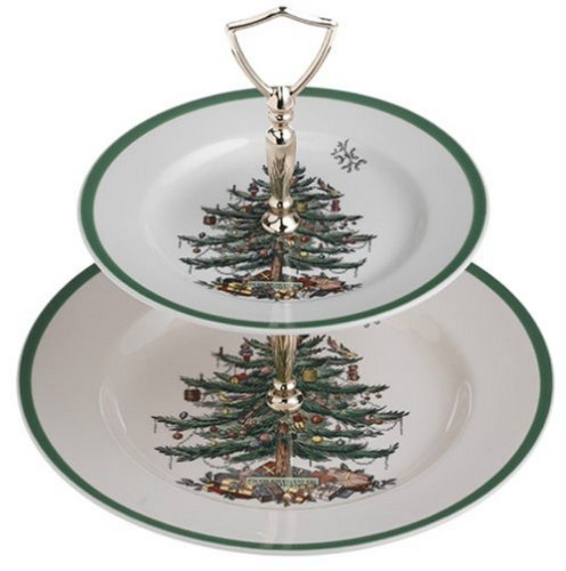 Spode Christmas Tree Double Tier Tray