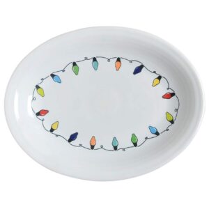 fiesta christmas lights 11" oval serving platter