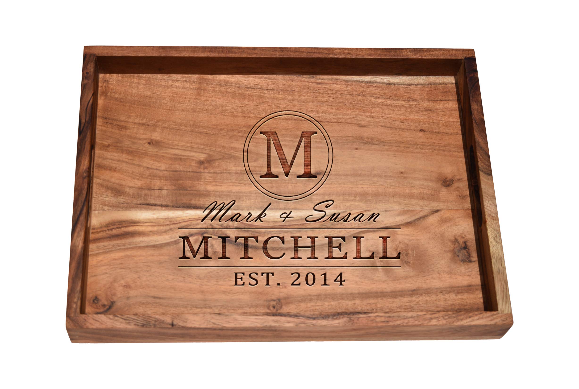 Personalized Bar Tray Design – Custom Serving Tray, Wood Drink Tray with Personalized Design – Home Bar Gift or Housewarming Gift – Bourbon/Whiskey Lovers Gift, Fully Customizable – Home Bar Gifts