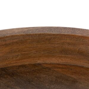 20-Inch Heritage Collection Wood and Metal Round Tray