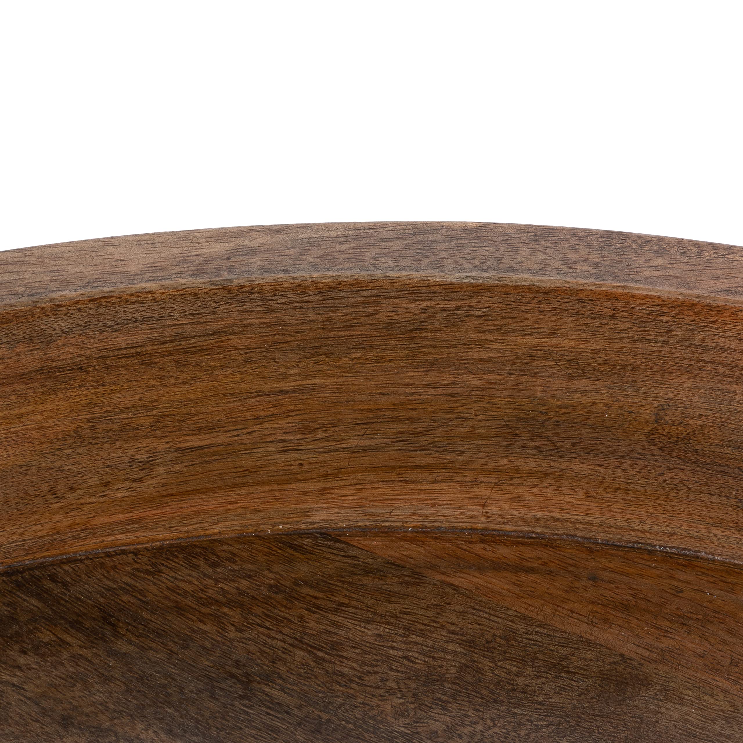 20-Inch Heritage Collection Wood and Metal Round Tray