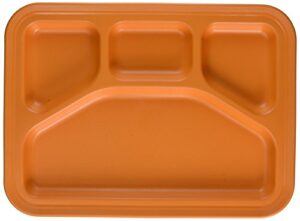 green eats divided tray, orange