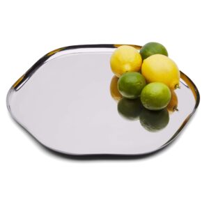 Elegance Organic Shape Tray, 14", Silver