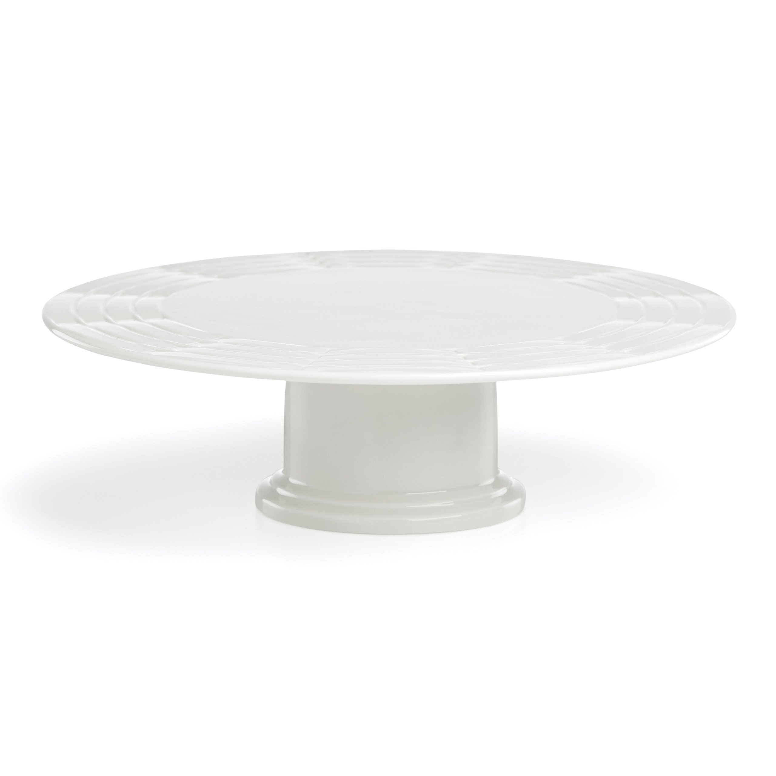 Lenox Entertain 365 Sculpture Cake Plate, White