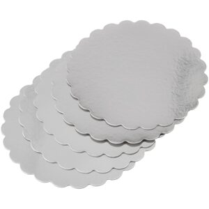 wilton 12" silver platters, 5pk