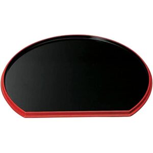 j-kitchens shaku 1 half moon double sided obon (bon tray tray) akira kurobuchi / blush grain tenkuro, made in japan