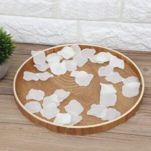 Simlug Serving Tray,Wooden Serving Plate Wooden Round Serving Tray, Natural Wood Plate for Tea Set Fruits Food Home Decoration(30cm)