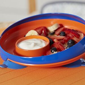 The First Years Inside Scoop Dip Plate, Orange/Blue