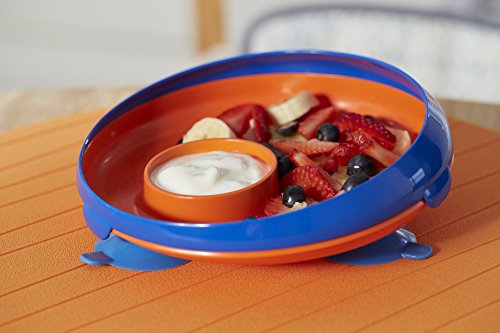 The First Years Inside Scoop Dip Plate, Orange/Blue