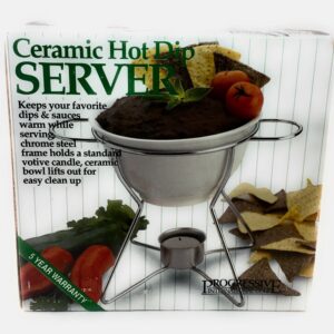 Hot Dip Ceramic Bowl Server 2 Cup by Progressive International Corp NEW