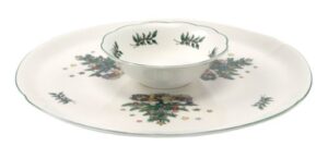 nikko ceramics christmas giftware chip & dip