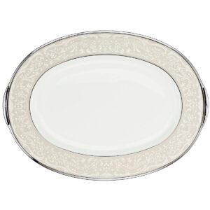 noritake silver palace oval platter, 14-inches