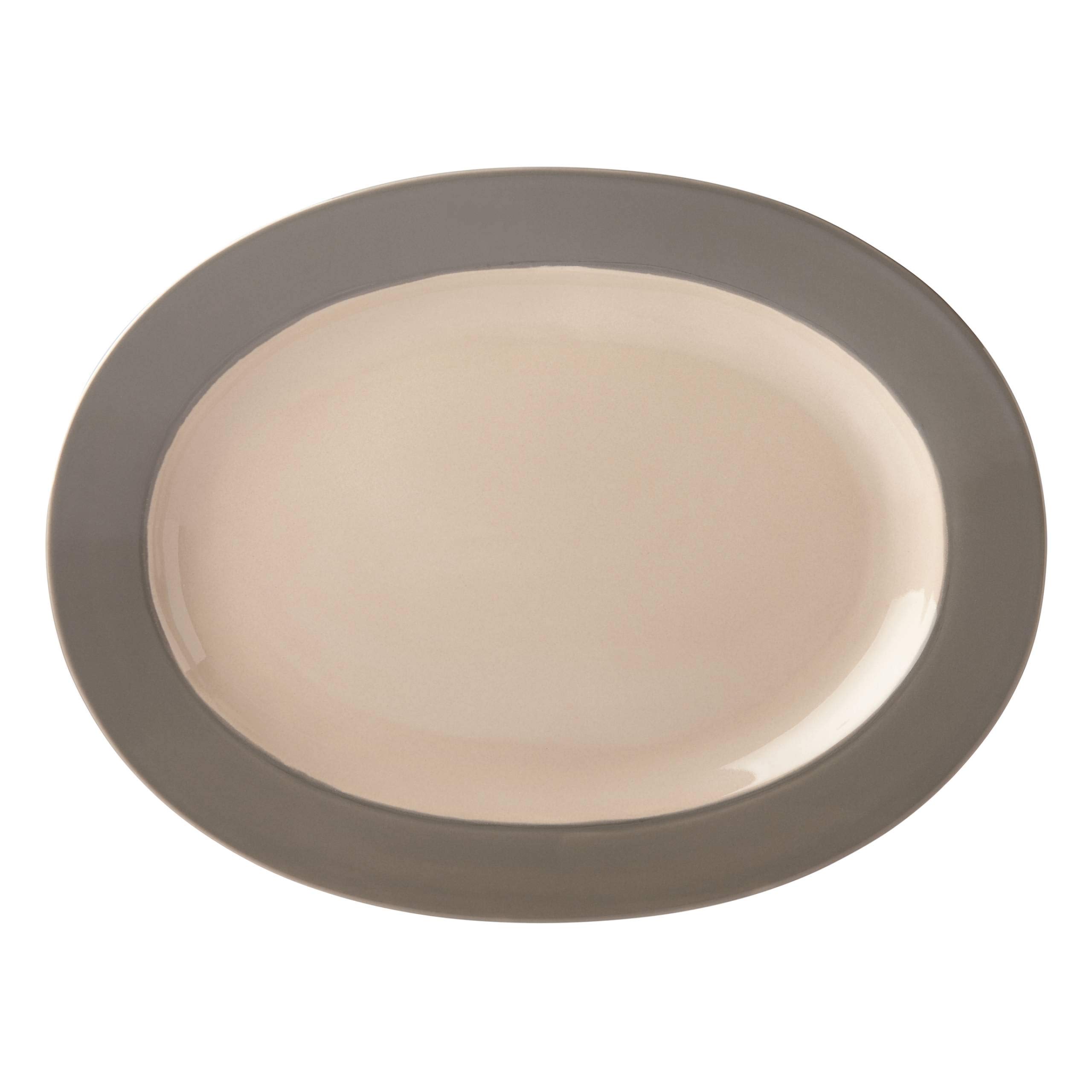 Kate Spade New York Nolita Gray Platter, 5.35 LB, Taupe/Grey