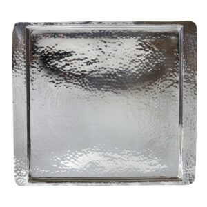 Elegance Square Tray, 11 by 10-Inch, Silver