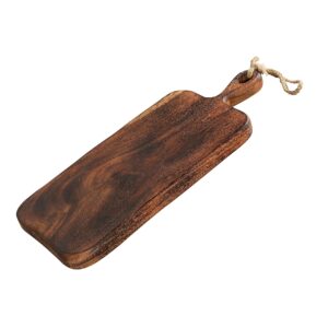 zassenhaus acacia wood serving board with handle, 18-inch by 7.5-inch, natural