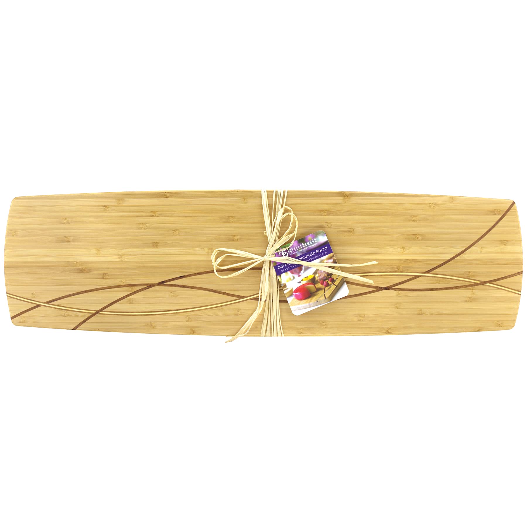 Totally Bamboo Del Mar Extra Large Charcuterie Board and Cheese Serving Platter, 30" x 8.5"